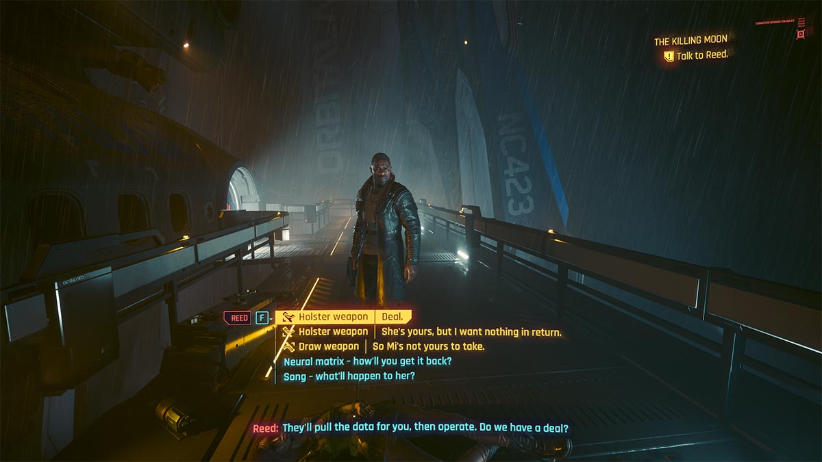 Should you fight Reed or give Songbird to him in Cyberpunk 2077 Phantom ...