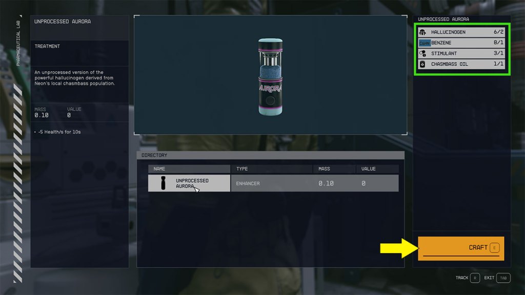 How to craft Aurora at the Pharmaceutical Lab in Starfield - Pro Game ...