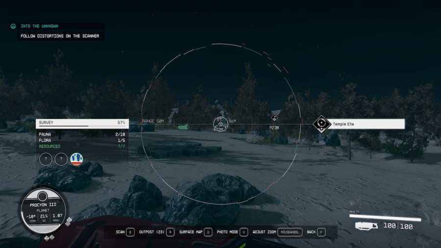Starfield Into the Unknown - How to follow distortions on the scanner ...