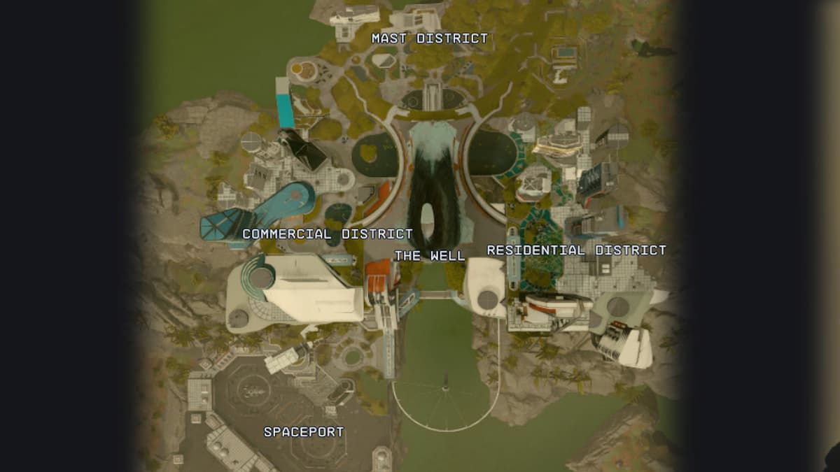 Starfield New Atlantis Map - All Points of Interest | Pro Game Guides