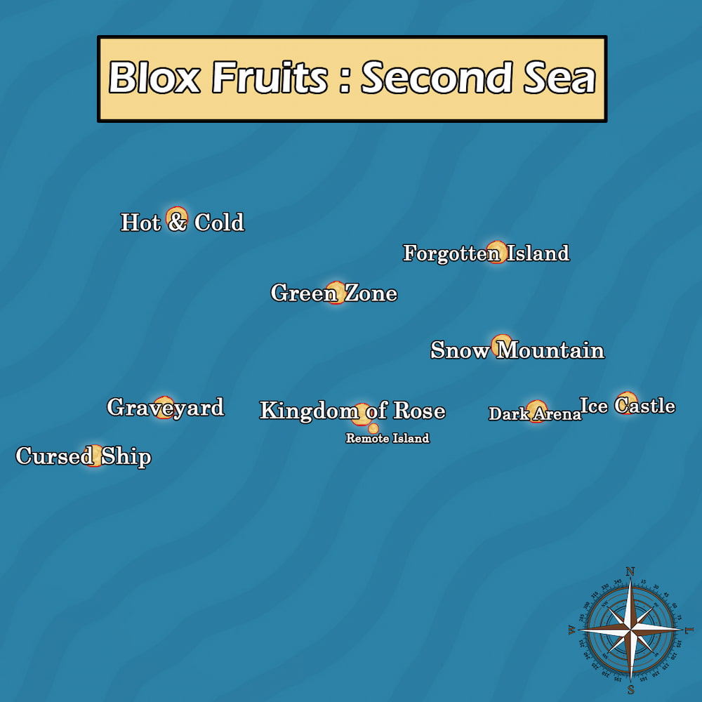 Blox Fruits Map [Gravity Update] - All Islands, Locations, & Level ...