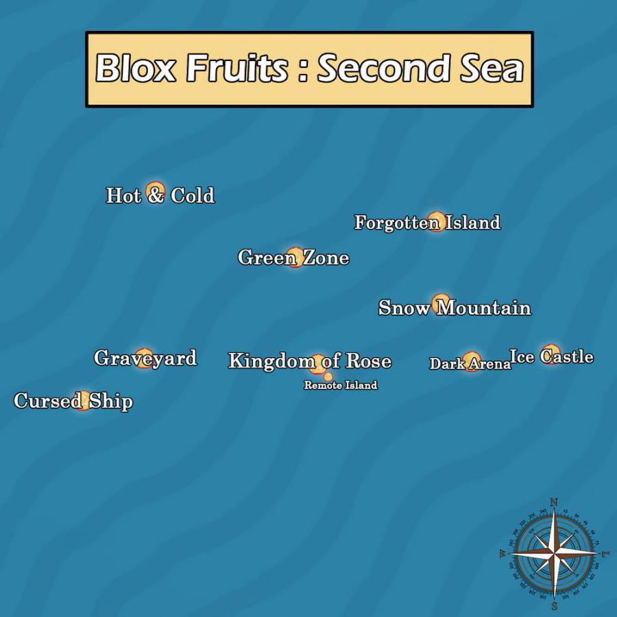 Blox Fruits Map [Gravity Update] - All Islands, Locations, & Level ...