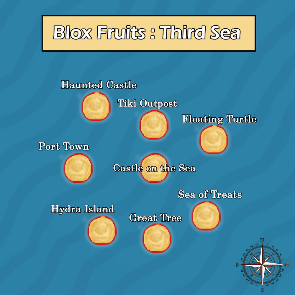 Blox Fruits Map [Gravity Update] - All Islands, Locations, & Level ...