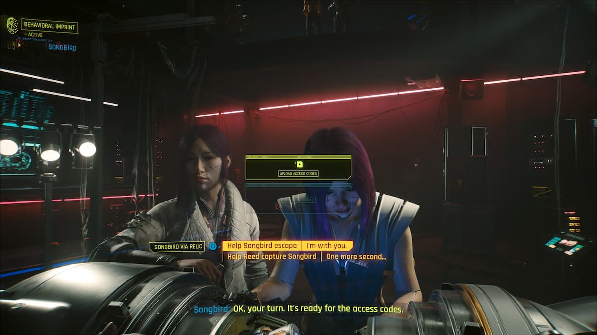 All Reed and Songbird choices in Cyberpunk Phantom Liberty | Pro Game ...