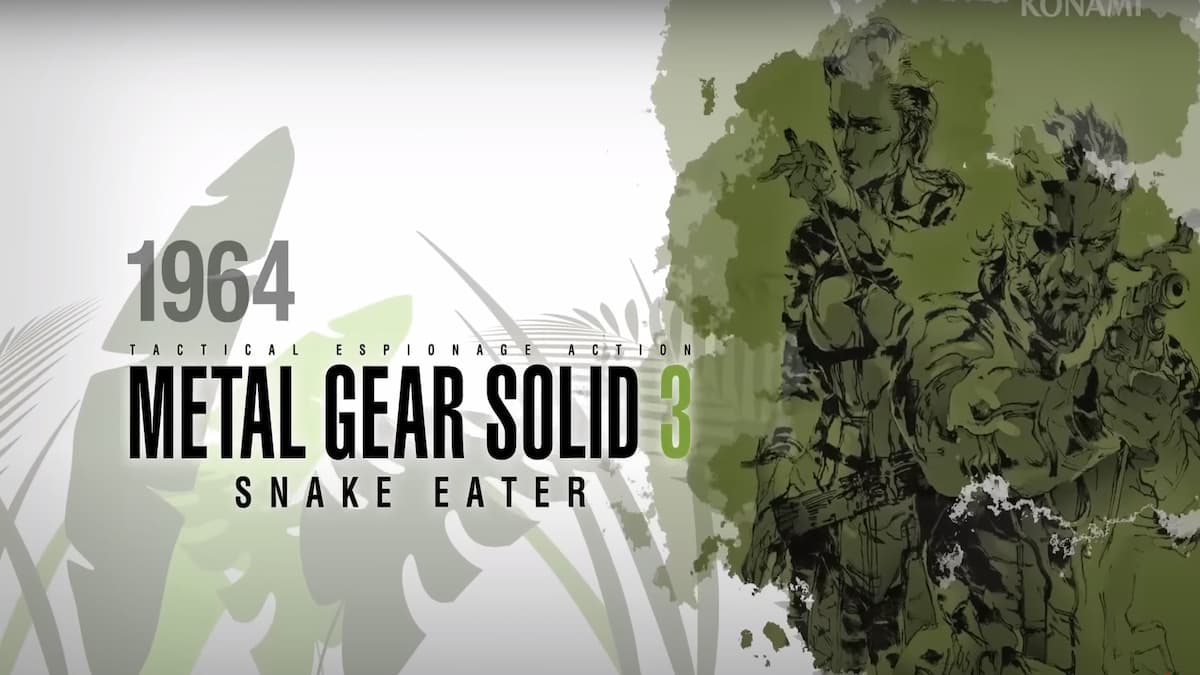All games in Metal Gear Solid Master Collection Vol 1 in chronological ...