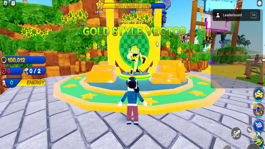 How to unlock Gold Style Vector in Sonic Speed Simulator - Roblox | Pro ...