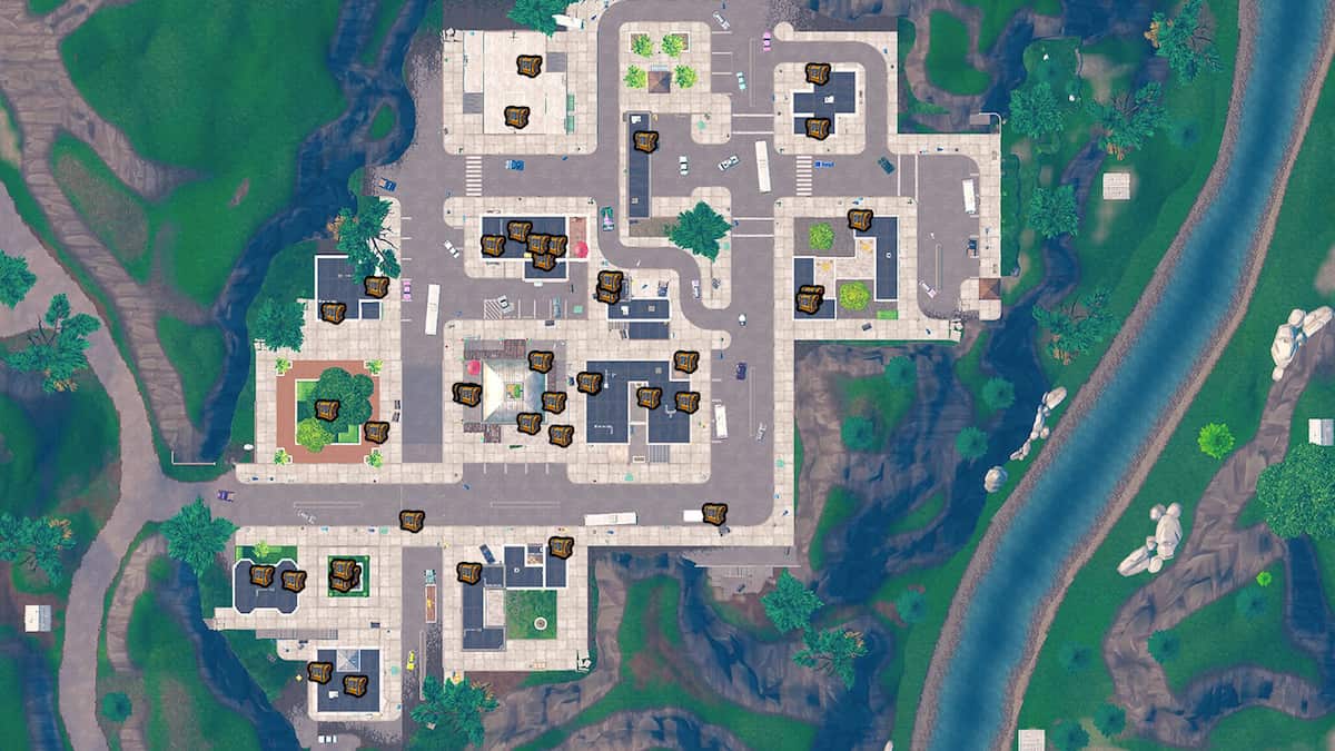 Fortnite - All Loot Locations in Tilted Towers | Pro Game Guides