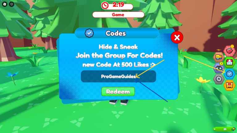 Hide and Sneak Codes | Pro Game Guides