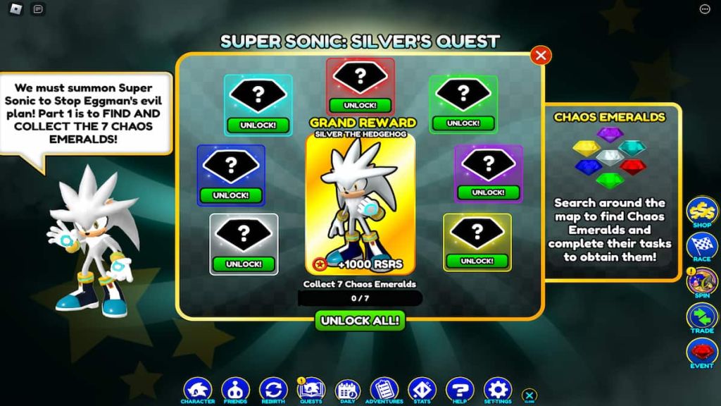 How to unlock Silver the Hedgehog in Sonic Speed Simulator, All Chaos ...