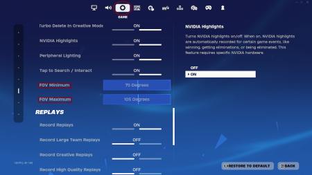 Fortnite FOV slider - All settings comparison | Pro Game Guides