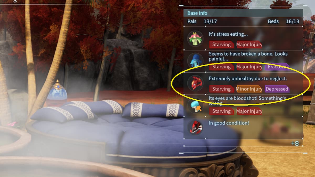 What to do if a Pal is extremely unhealthy due to neglect in Palworld ...