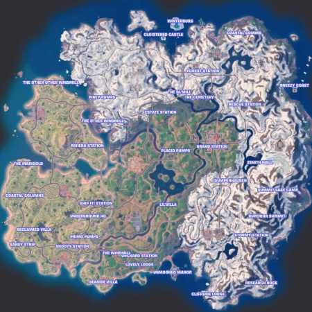 Fortnite Chapter 5 Map - All locations and landmarks | Pro Game Guides