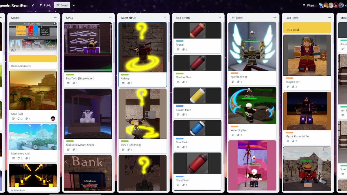Legends ReWritten Trello & Discord Links | Pro Game Guides