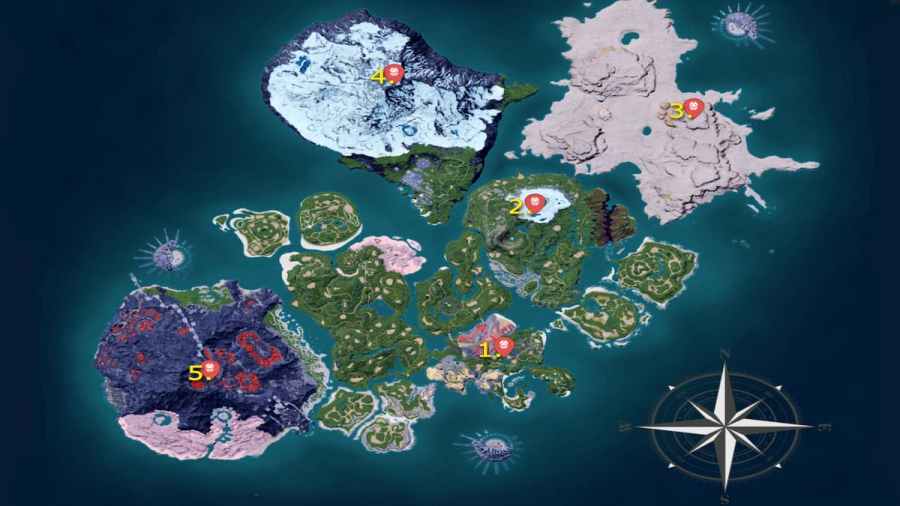 Palworld Full Map - All Regions, Boss Locations & POI | Pro Game Guides