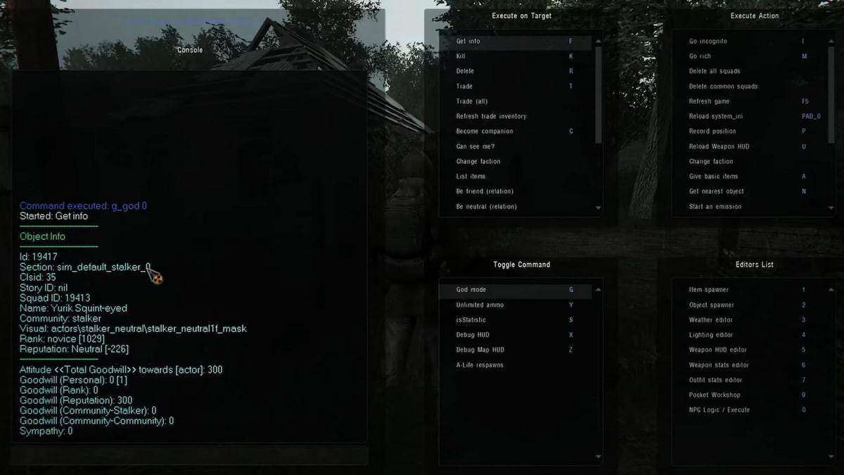 Stalker Anomaly Console Commands List | Pro Game Guides