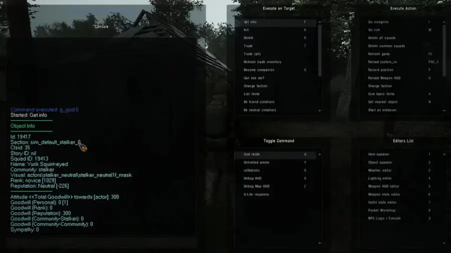 Stalker Anomaly Console Commands List | Pro Game Guides