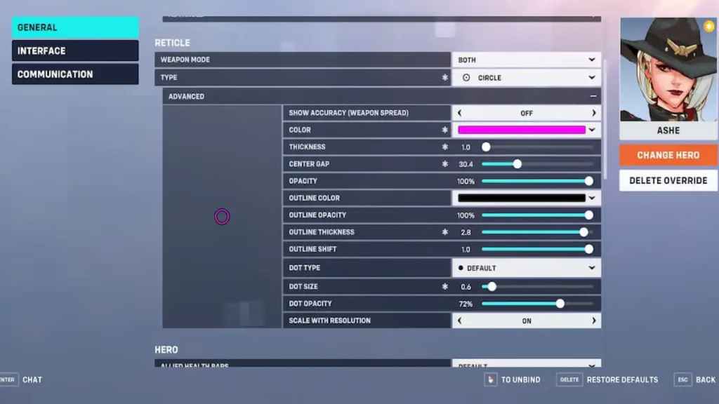 Best Crosshair Settings for all Heroes in Overwatch 2 | Pro Game Guides