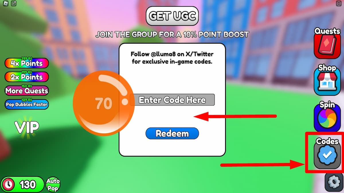 Pop Bubbles for UGC Codes | Pro Game Guides
