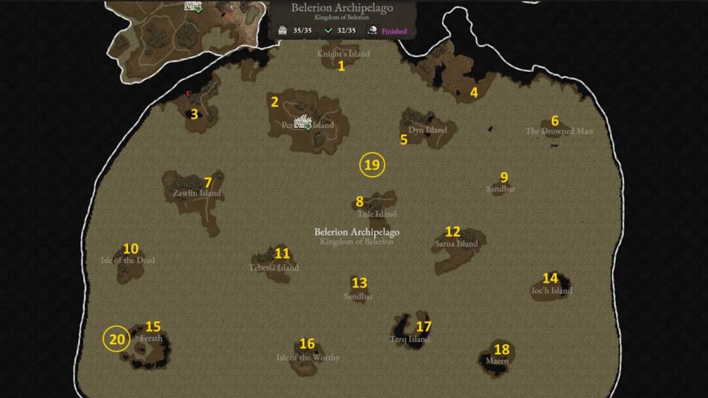 Wartales – Full Belerion Archipelago region map & locations guide | Pro ...