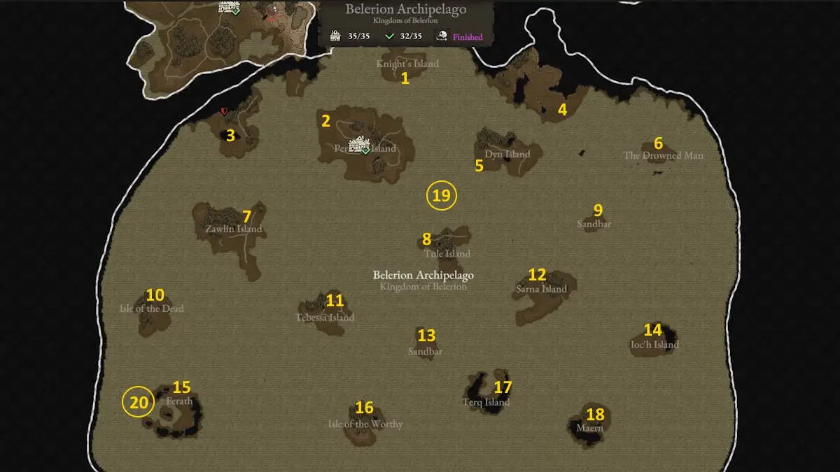 Wartales – Full Belerion Archipelago region map & locations guide | Pro ...