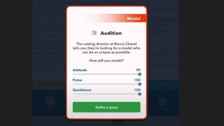 BitLife Model Audition Guide: Attitude, Poise & Quirkiness Settings