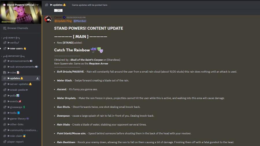 Stand Powers Trello Link | Pro Game Guides