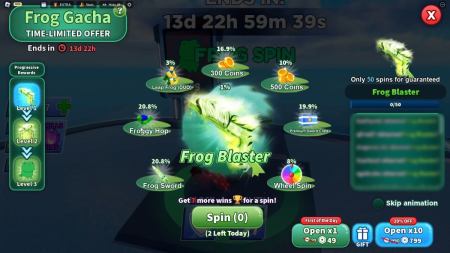 Legacy Piece Frog Swords drop rates | Pro Game Guides