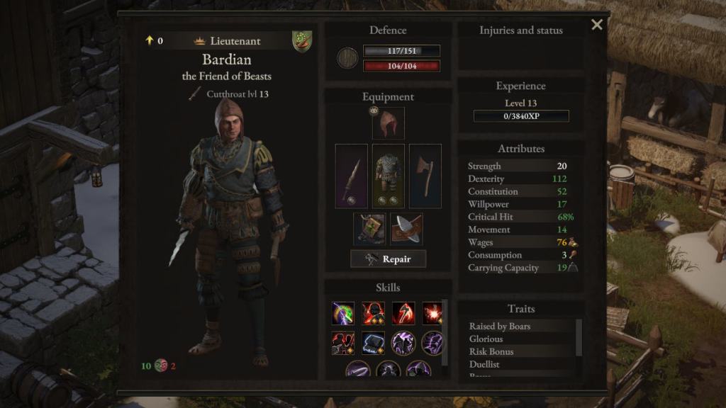 Cutthroat Ranger Build Guide - Wartales | Pro Game Guides