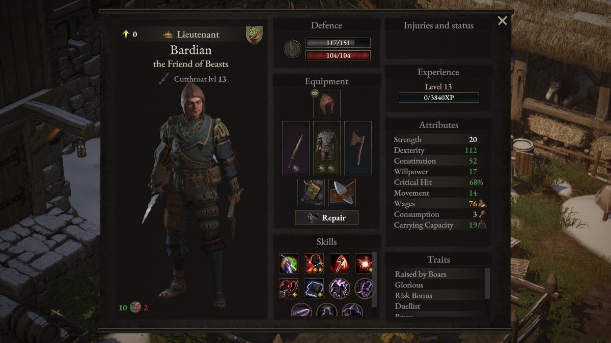 Cutthroat Ranger Build Guide - Wartales | Pro Game Guides