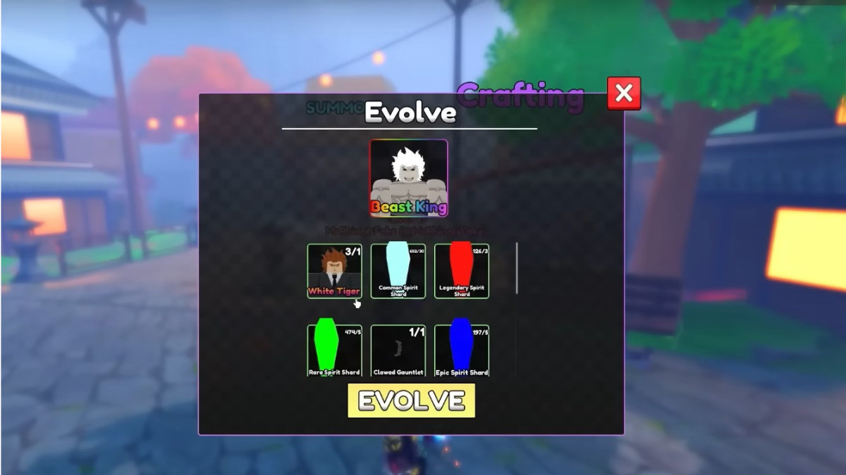 How to evolve White Tiger in Anime Last Stand - Beast King Evolution ...