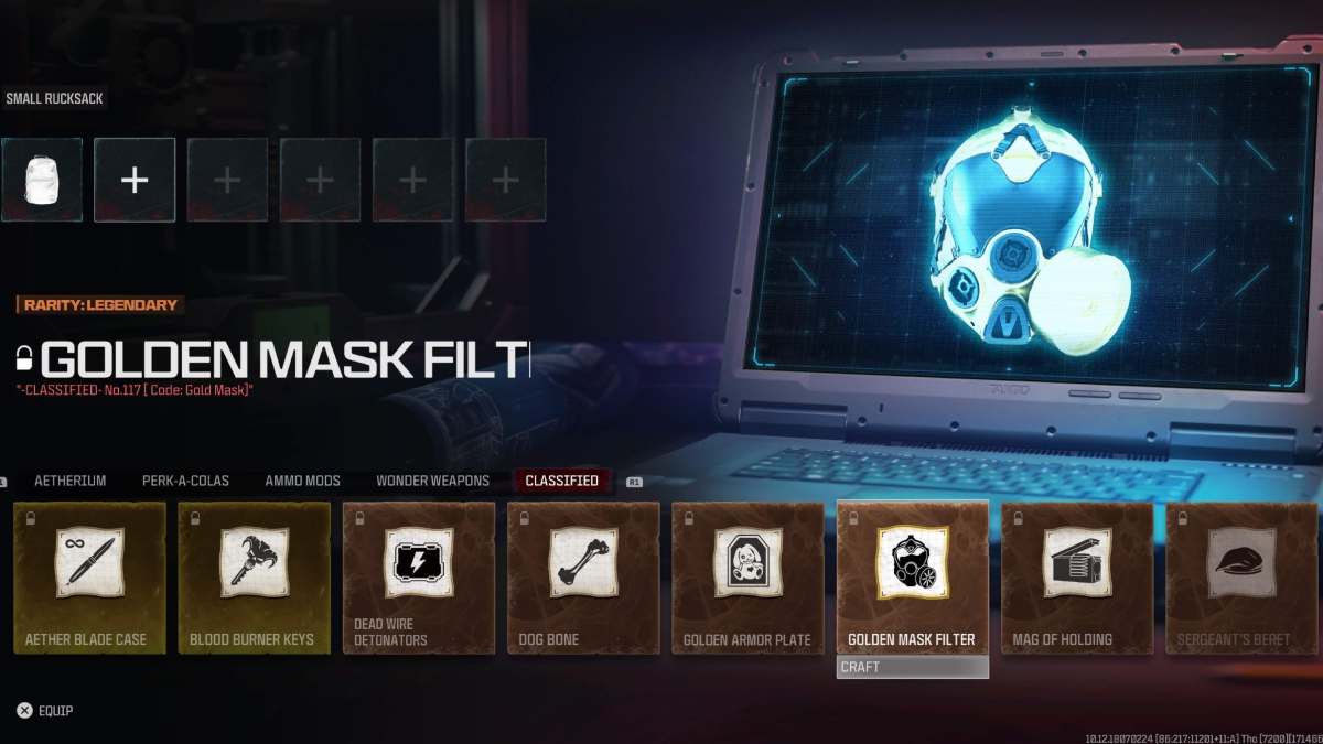 How to get Dead Wire Detonator, Golden Mask Filter & Sergeant's Beret ...