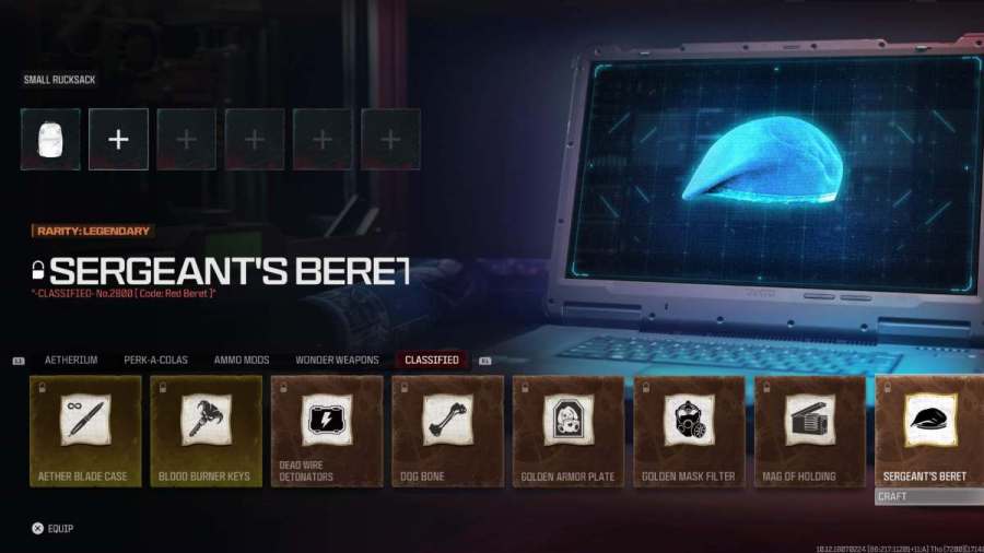 How to get Dead Wire Detonator, Golden Mask Filter & Sergeant's Beret ...