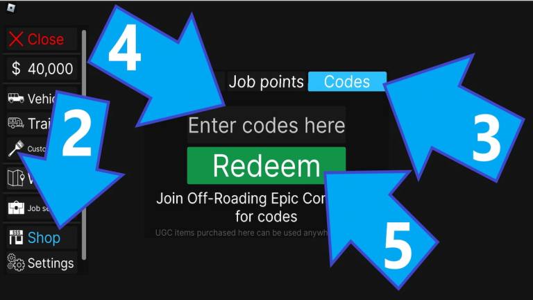 Off-Roading Epic Codes (May 2024) | Pro Game Guides