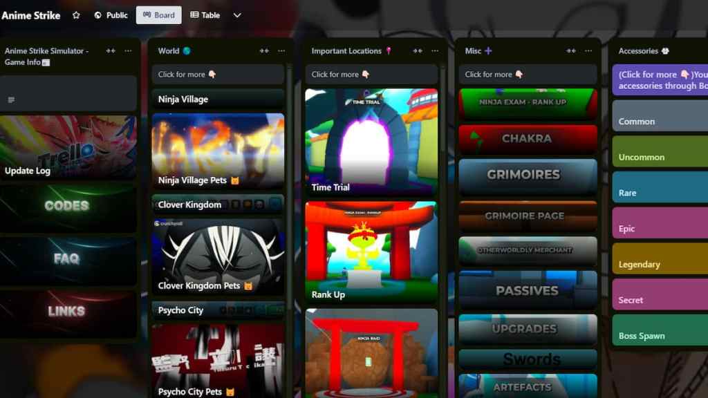 Anime Strike Simulator Trello and Discord Links | Pro Game Guides