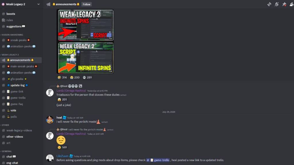 Weak Legacy 2 Trello, Discord & Wiki Links – Roblox | Pro Game Guides