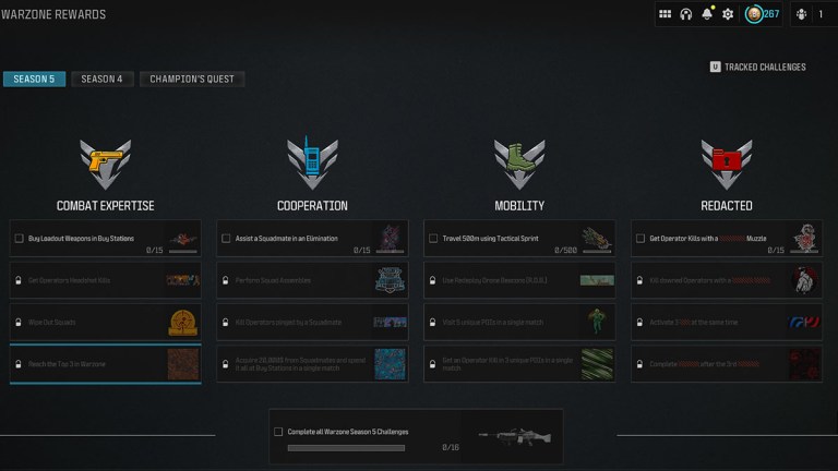 All Season 5 Challenges and Rewards in Warzone | Pro Game Guides