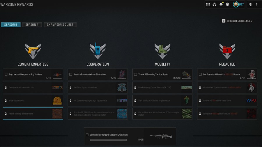 All Season 5 Challenges and Rewards in Warzone | Pro Game Guides