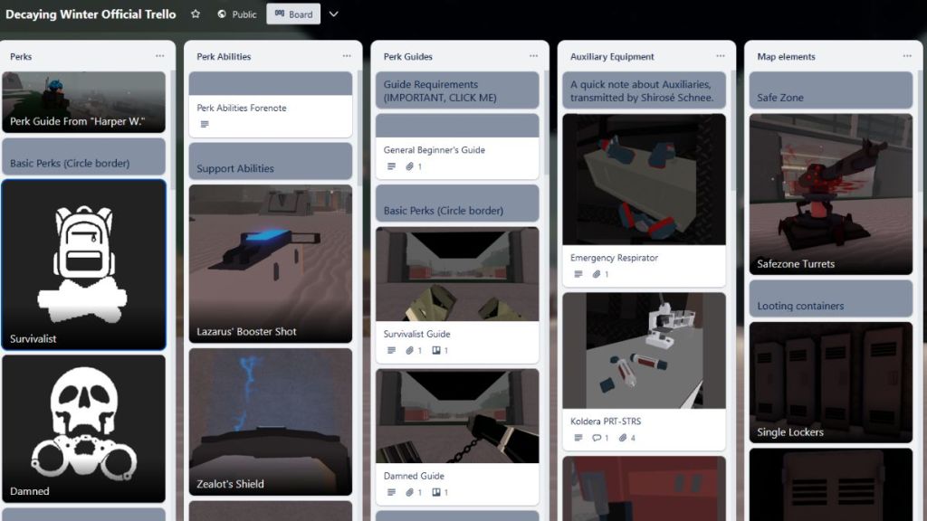 Decaying Winter Trello Link & Discord Server | Pro Game Guides