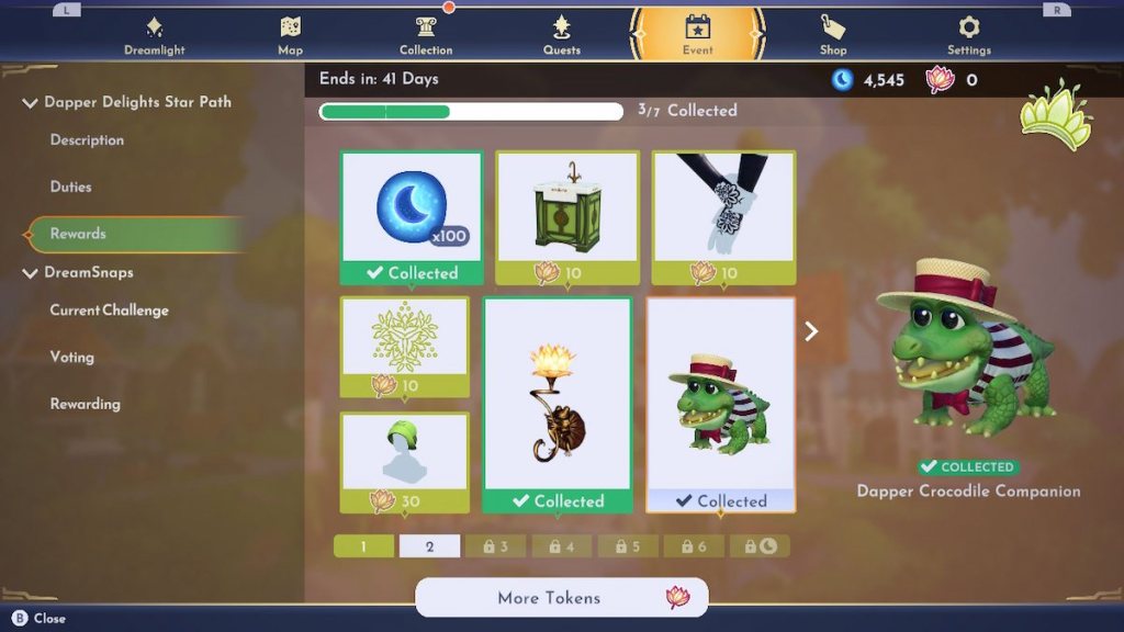 Dapper Delights Star Path - All rewards and tasks (Disney Dreamlight ...