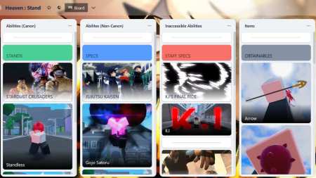 Heaven Stand Trello Link & Discord Server | Pro Game Guides