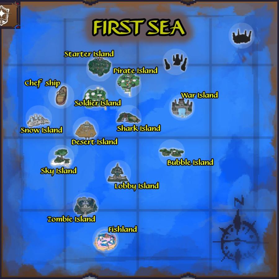 Complete King Legacy Map (Update 10) – All Islands, Quests, & Level ...