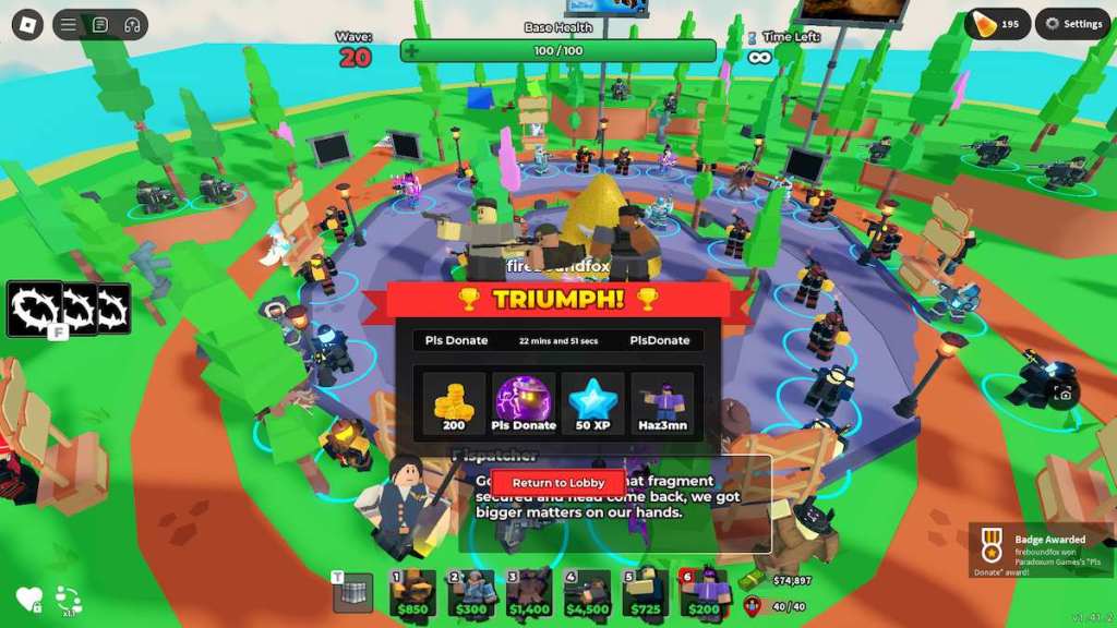 How to get all rewards in the PLS DONATE x Tower Defense Simulator ...