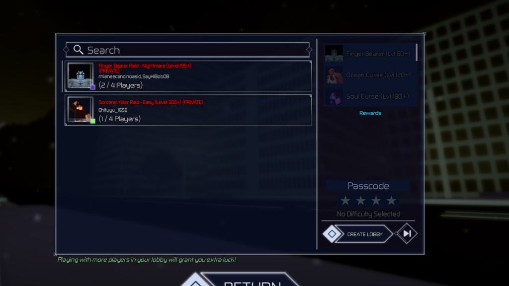 Jujutsu Infinite Boss Drops, Requirements, and Respawn Times