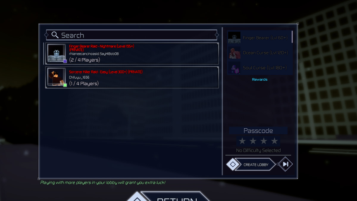 Jujutsu Infinite Boss Drops, Requirements, and Respawn Times