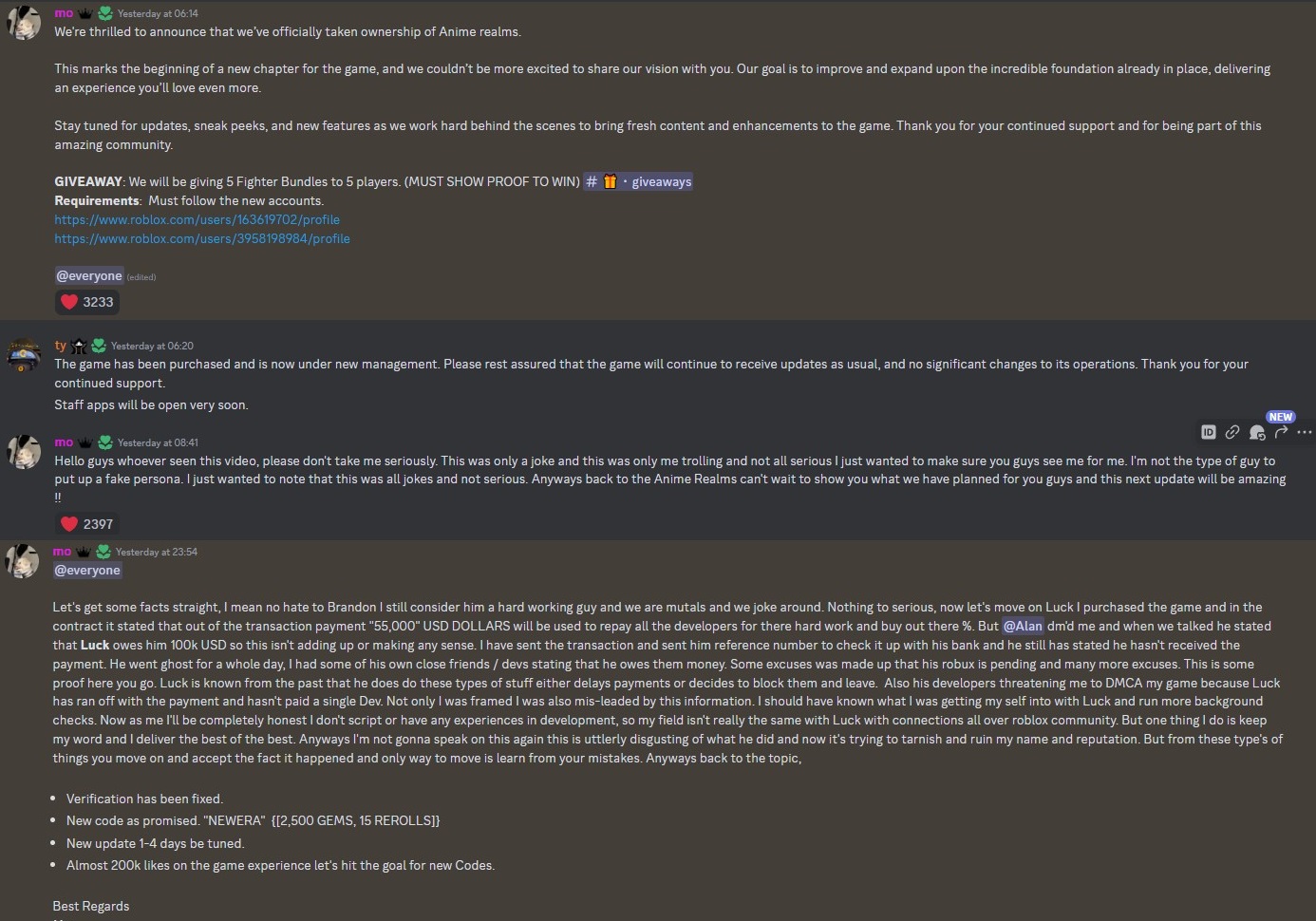 Anime Realms Owners Claim They Got Scammed Out of Their Game and Nobody ...