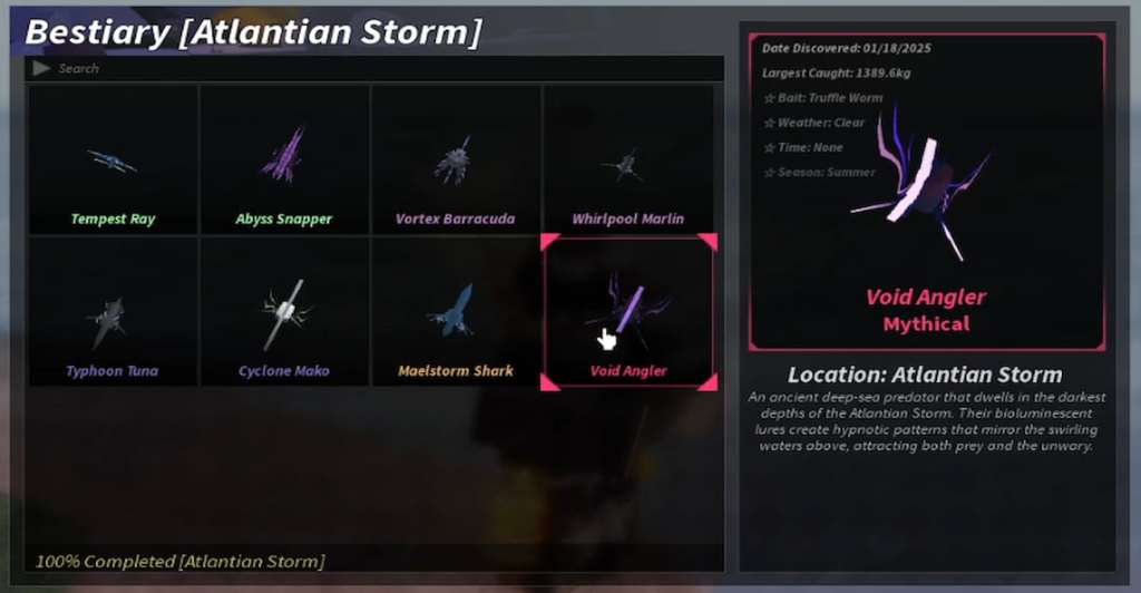 All 8 Fishes in Atlantean Storm (100% Bestiary) - Fisch | Pro Game Guides