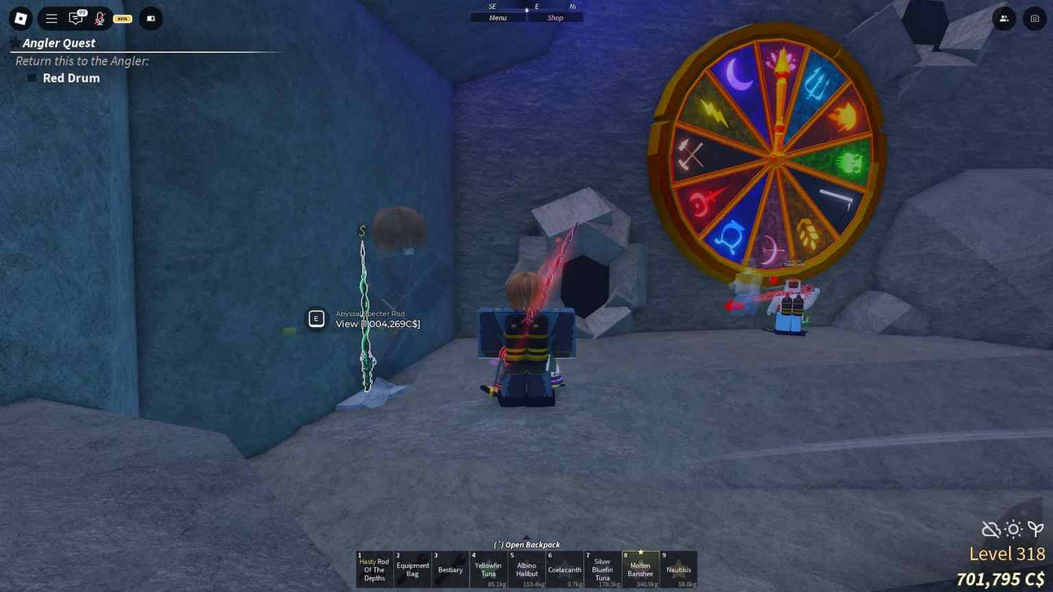 How to Solve Ethereal Abyss Trial - Fisch Abyssal Specter Rod