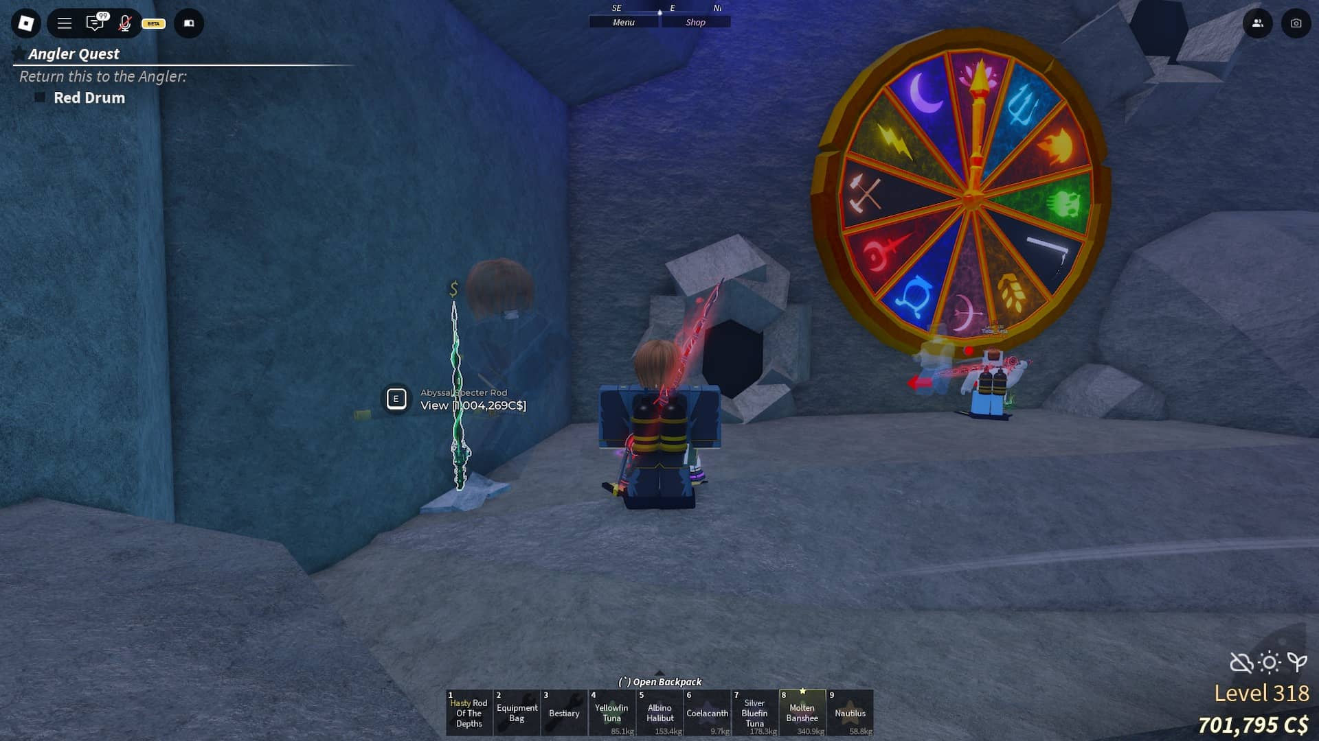 How to Solve Ethereal Abyss Trial - Fisch Abyssal Specter Rod