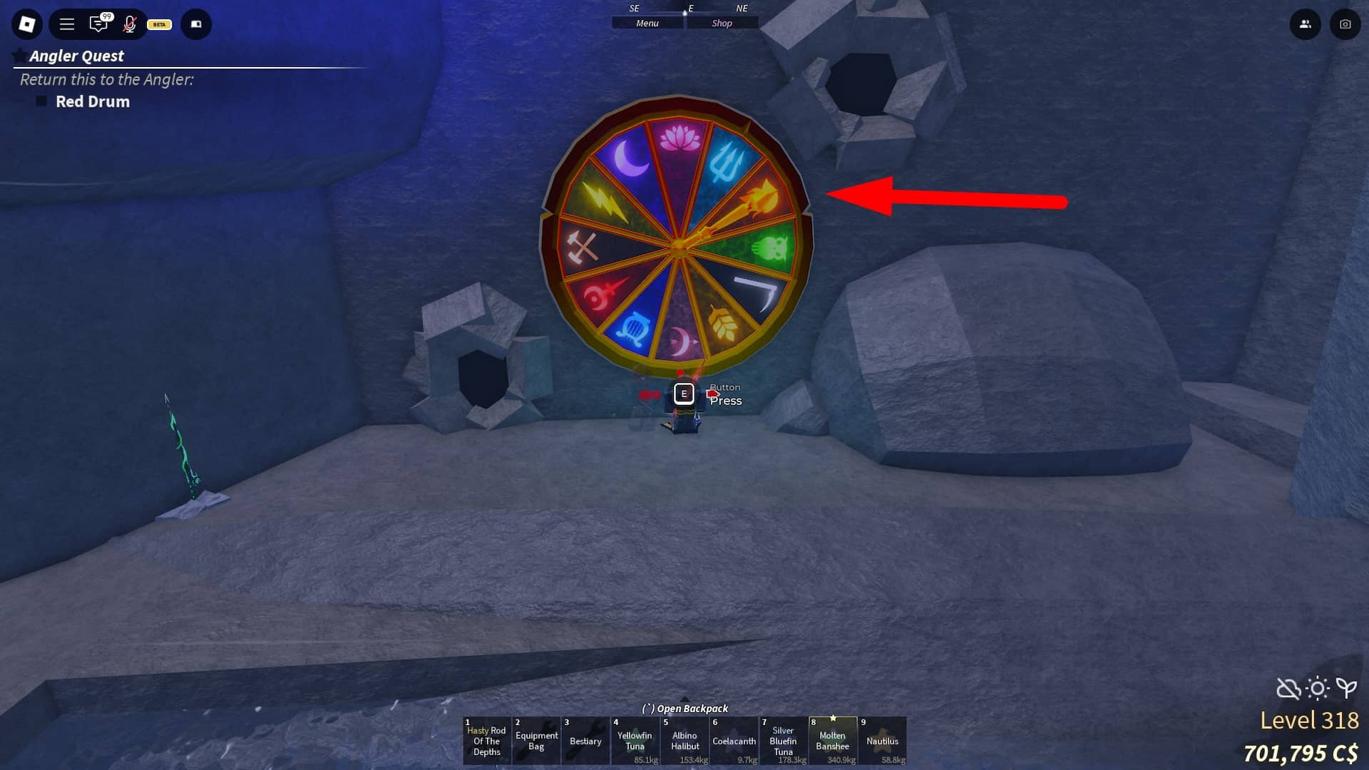 How to Solve Ethereal Abyss Trial - Fisch Abyssal Specter Rod