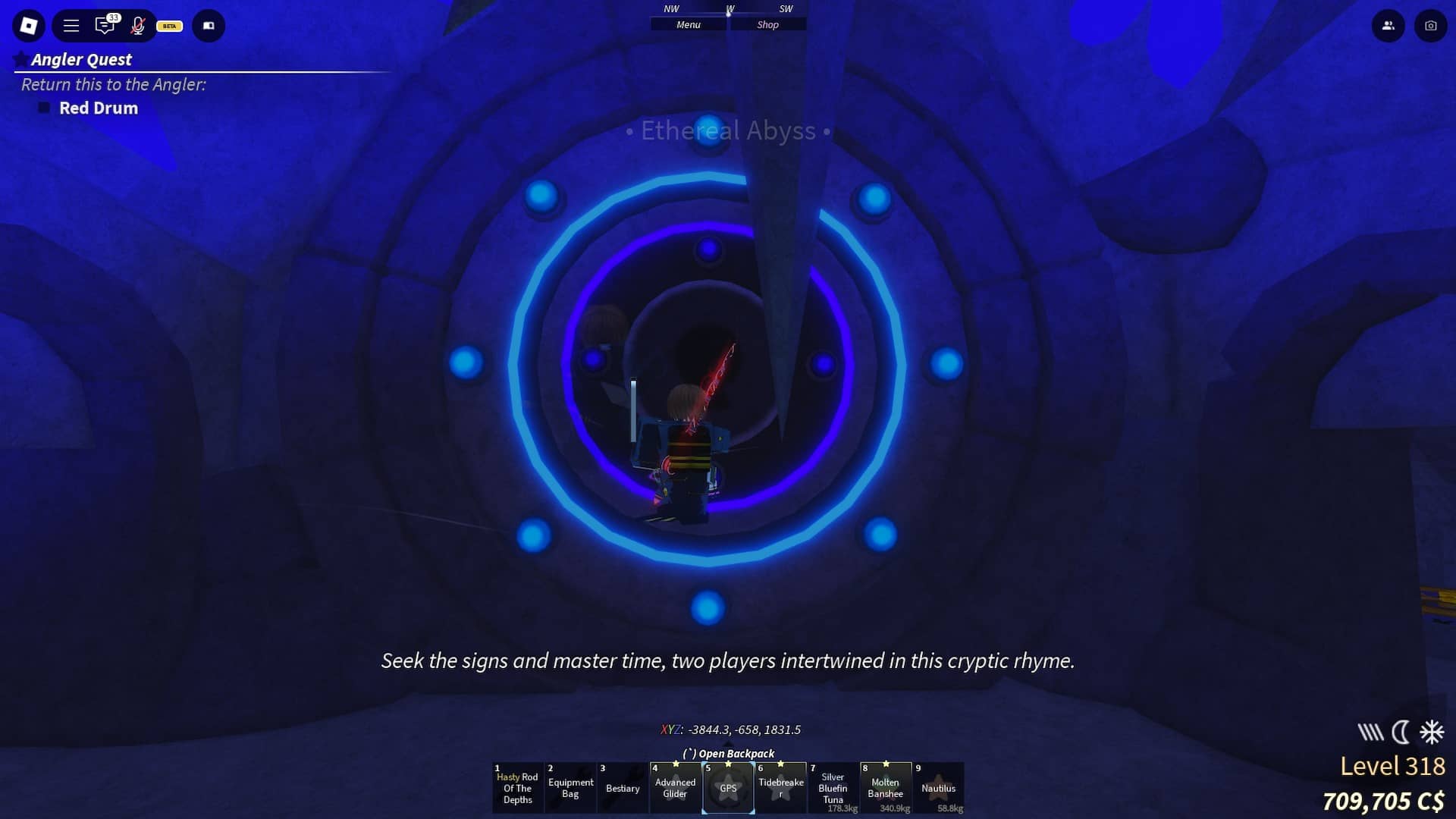 How to Solve Ethereal Abyss Trial - Fisch Abyssal Specter Rod